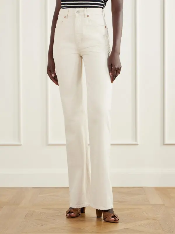 Saint Laurent High-rise Bootcut Jeans - Neutrals