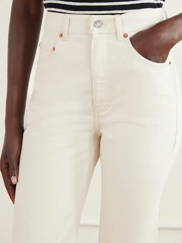Saint Laurent High-rise Bootcut Jeans - Neutrals