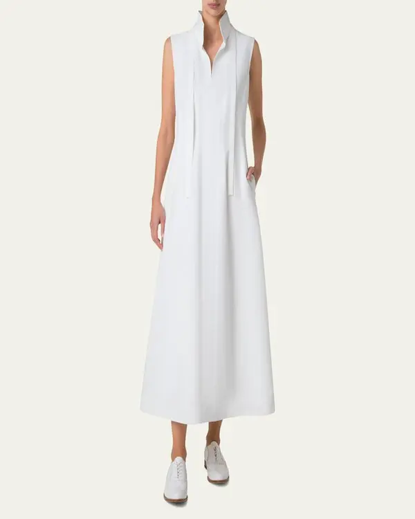 Akris Fit-and-flare Midi Dress - Pure White