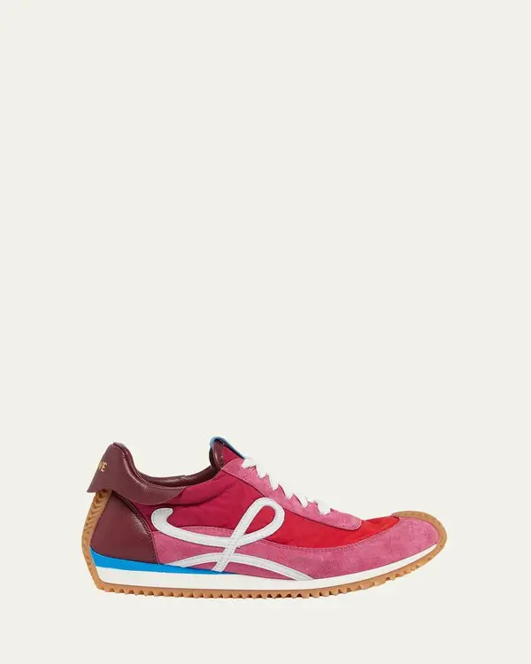Loewe Flow Retro Runner Sneakers - Gradient Pink/white