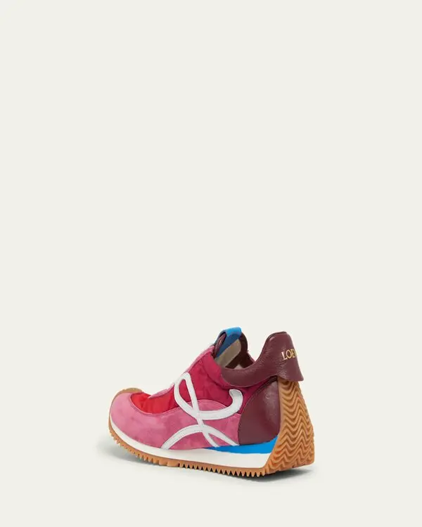 Loewe Flow Retro Runner Sneakers - Gradient Pink/white
