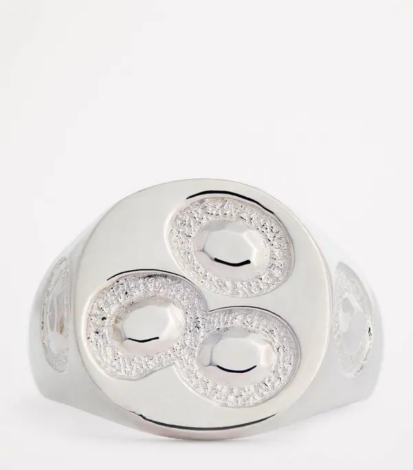 BLEUE BURNHAM Oval Chloroplast Impression Signet Ring