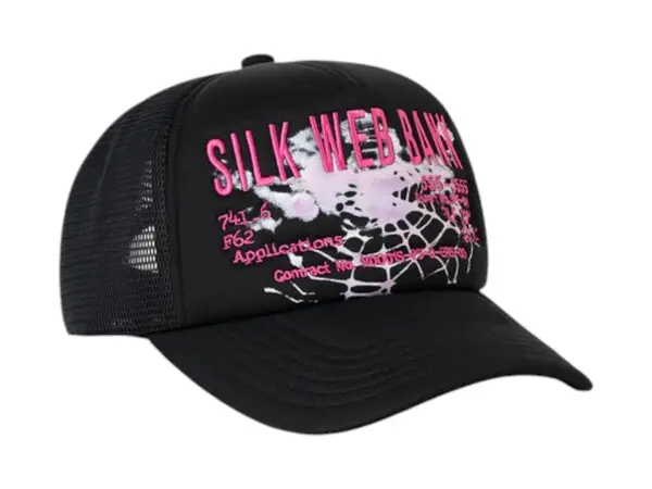 SP5DER Silk Web Bank Trucker - Pink