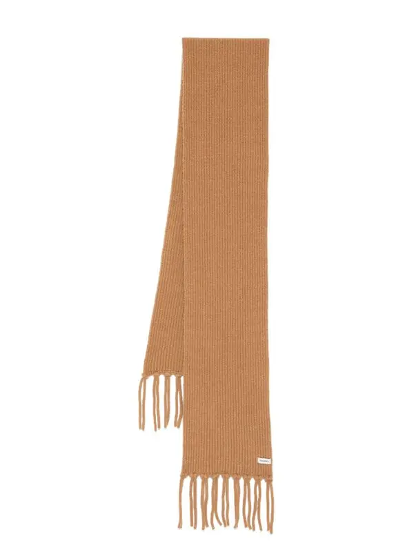 Nanushka Ribbed-knit Scarf - Brown