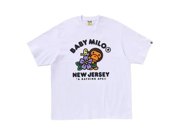 A BATHING APE Baby Milo New Jersey Exclusive Tee Shirt - White