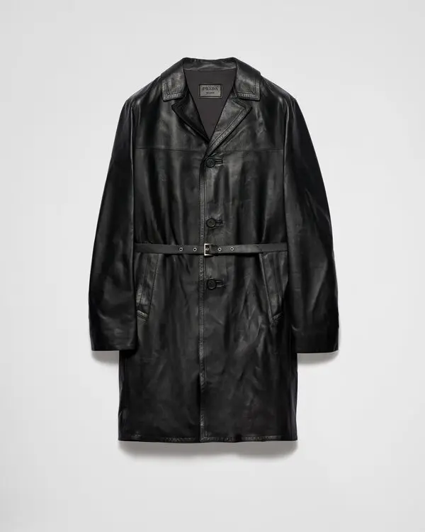 Prada Nappa Leather Coat
