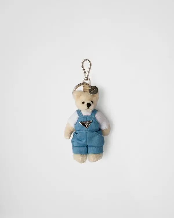 Prada Teddy Keychain Charm - White