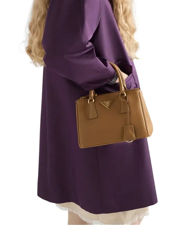 Prada Galleria Small Leather Bag - Brown