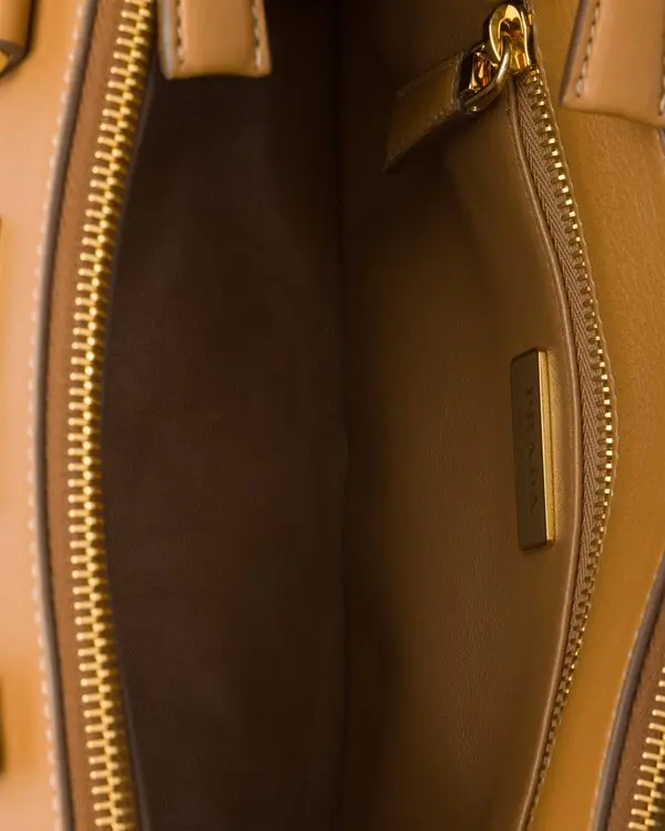 Prada Galleria Small Leather Bag - Brown