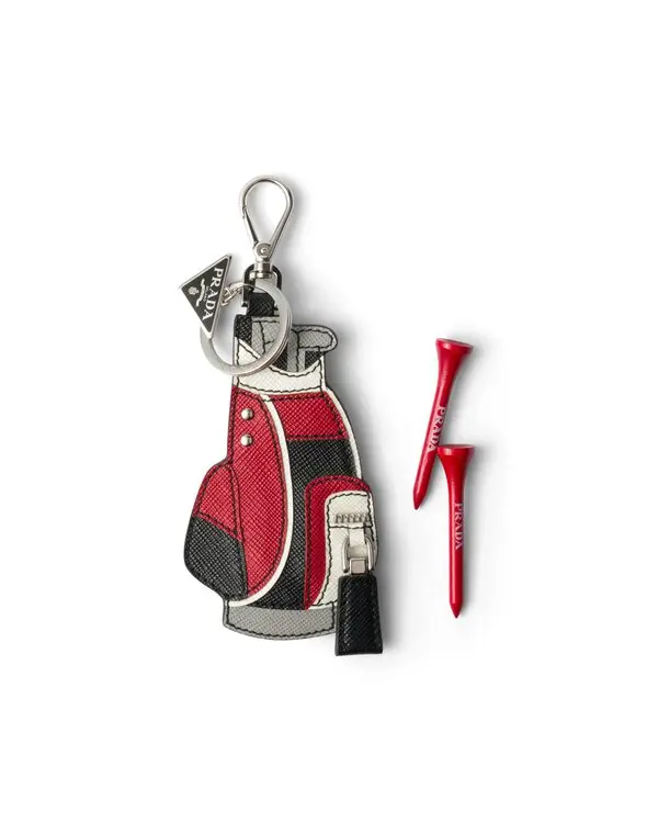 Prada Saffiano Leather Golf Tee Bag Charm