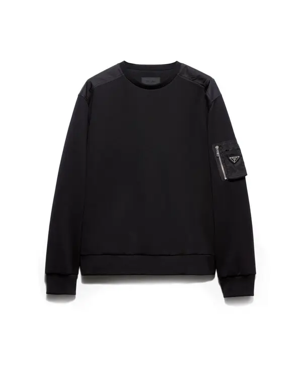 Prada Cotton Fleece And Re-nylon Weathirt