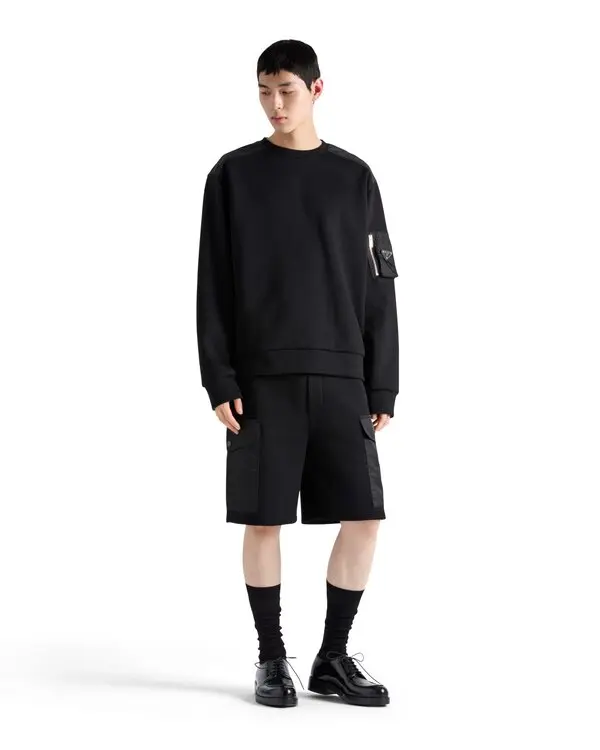 Prada Cotton Fleece And Re-nylon Weathirt