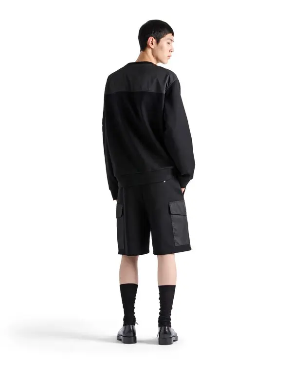 Prada Cotton Fleece And Re-nylon Weathirt