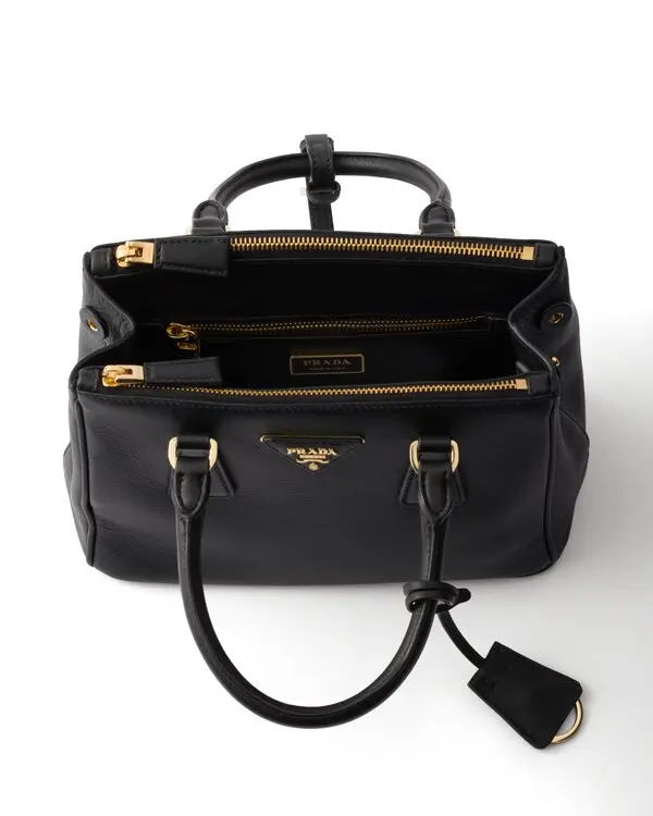 Prada Galleria Small Leather Bag - Black