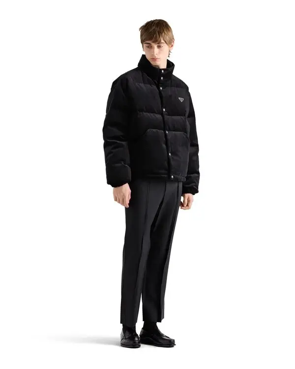 Prada Cropped Corduroy Down Jacket