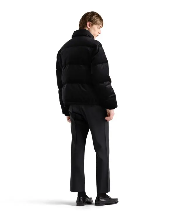 Prada Cropped Corduroy Down Jacket