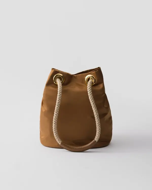 Prada Re-nylon Small Bucket Bag - Brandy