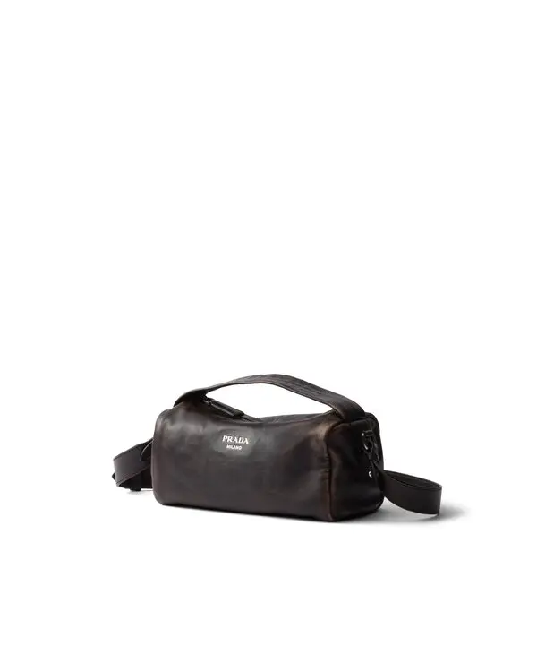 Prada Nappa Leather Shoulder Bag - Brown