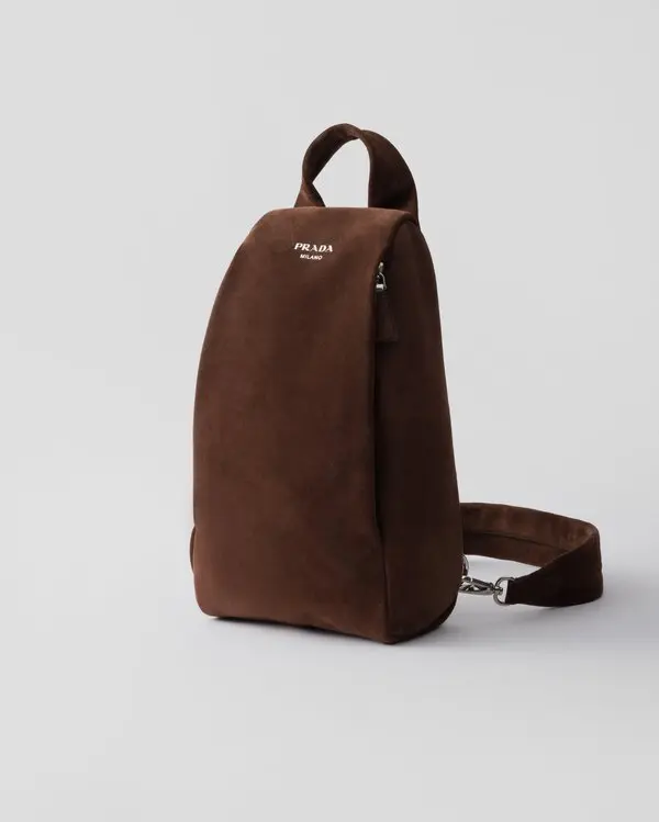 Prada Suede Backpack - Coffee | Editorialist