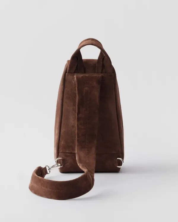 Prada Suede Backpack - Coffee | Editorialist