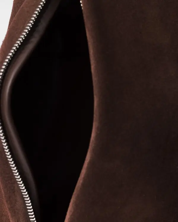 Prada Suede Backpack - Coffee | Editorialist