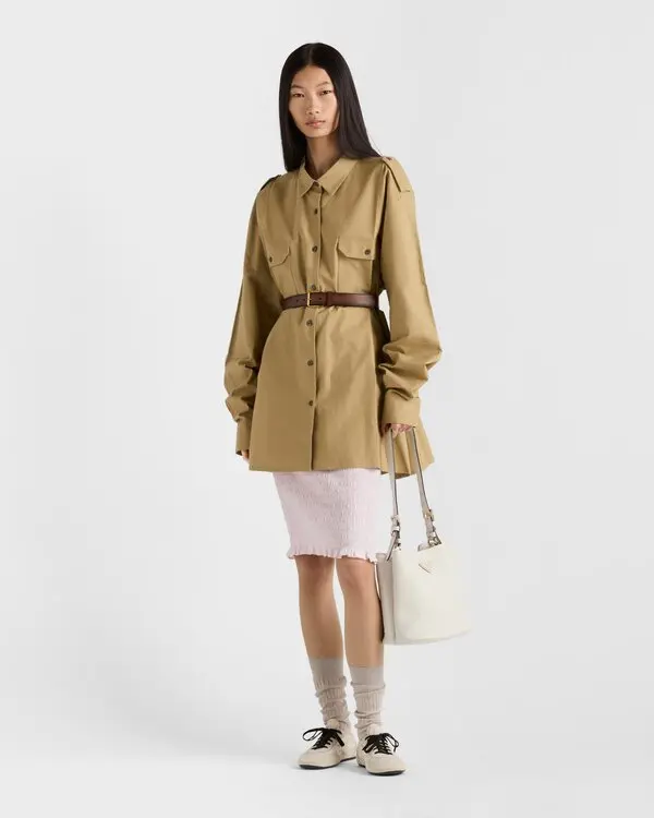 Prada Leather Shoulder Bag - White | Editorialist