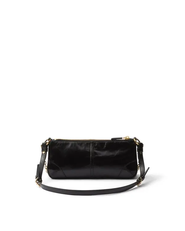 Prada Re-edition 2002 Medium Leather Shoulder Bag - Black