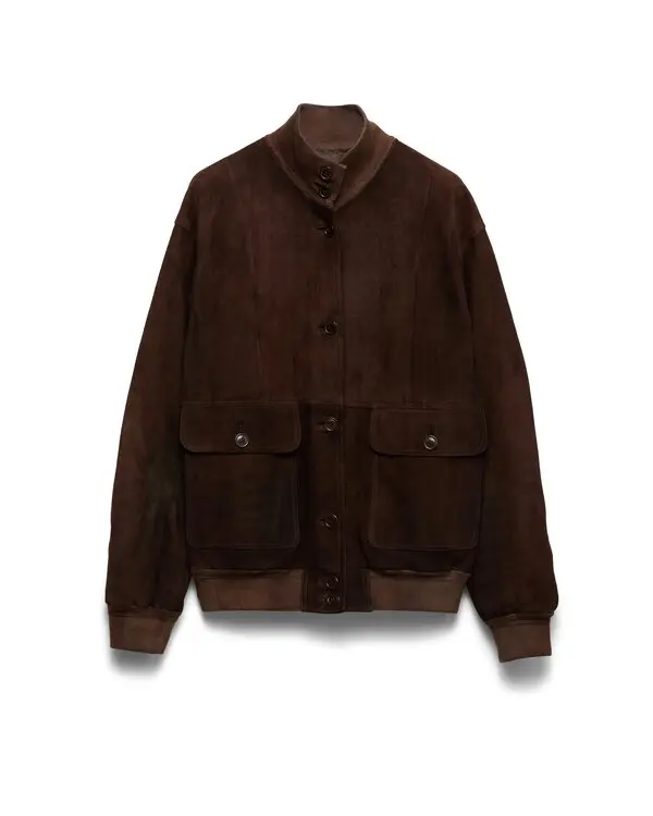 Prada Suede Jacket - Brown