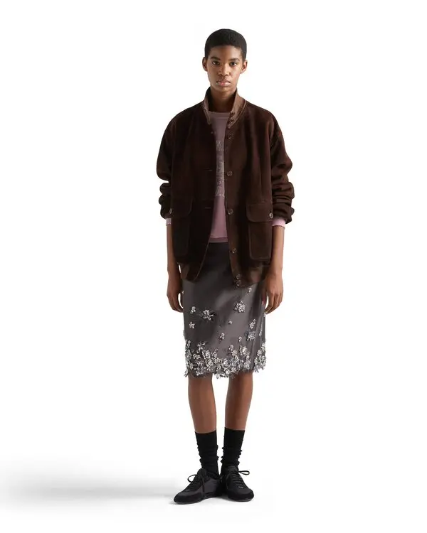 Prada Suede Jacket - Brown