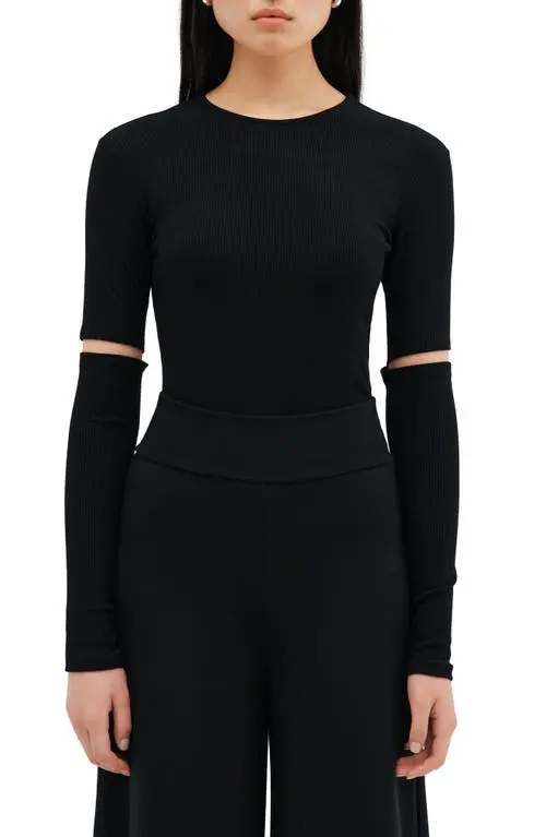 MARCELLA Stockholm Slit Sleeve Rib Top