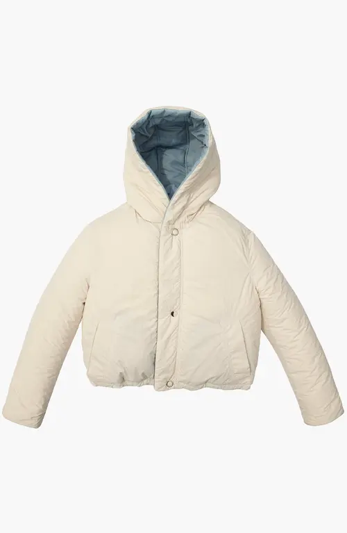 Caalo Reversible Down Coat - Off-white/light Blue