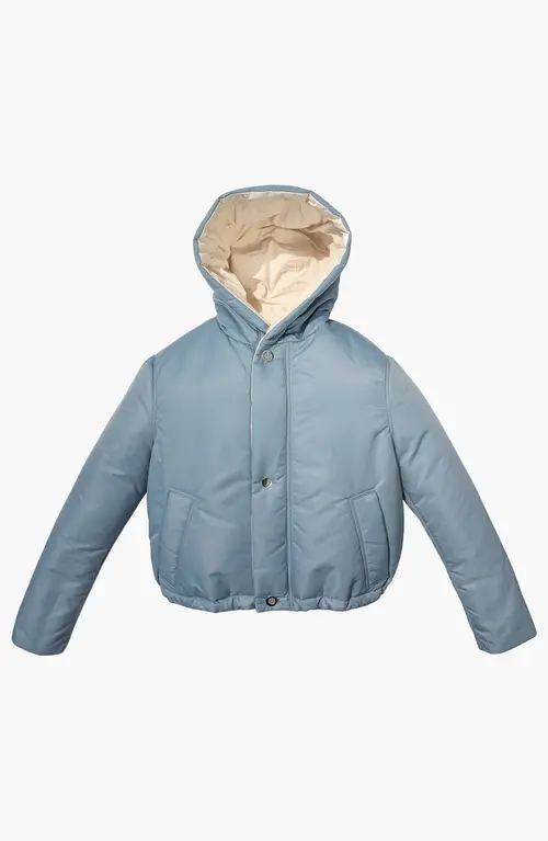 Caalo Reversible Down Coat - Off-white/light Blue