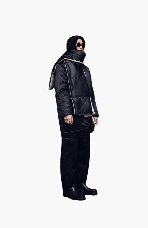 Caalo Reversible Down Coat - Black