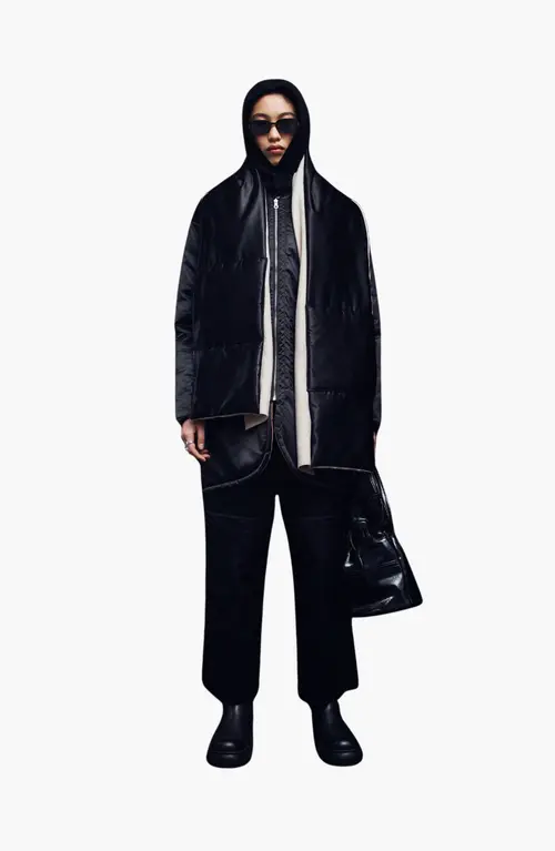 Caalo Reversible Down Coat - Black