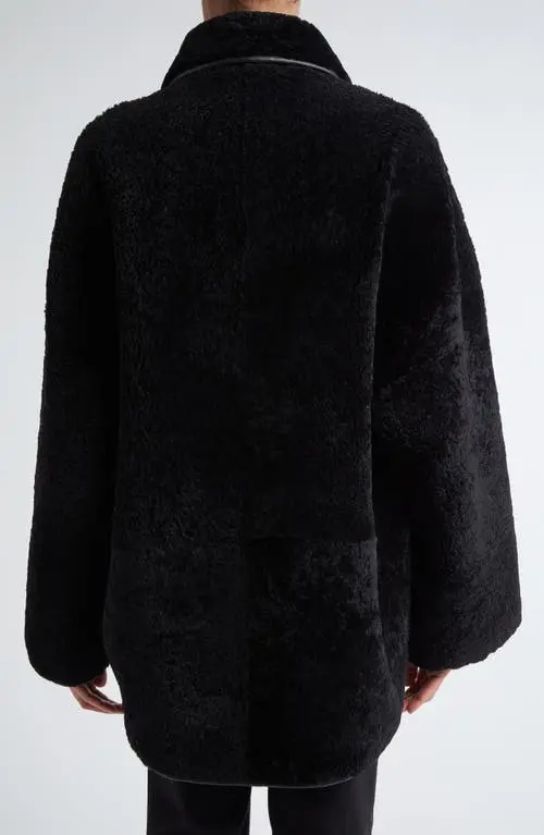 TOTEME Genuine Teddy Shearling Overshirt Jacket