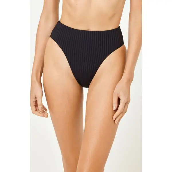 L*Space Savannah High Waist Bikini Bottom - Black