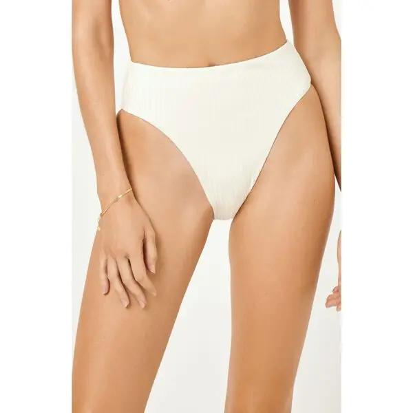 L*Space Savannah High Waist Bikini Bottom - Cream