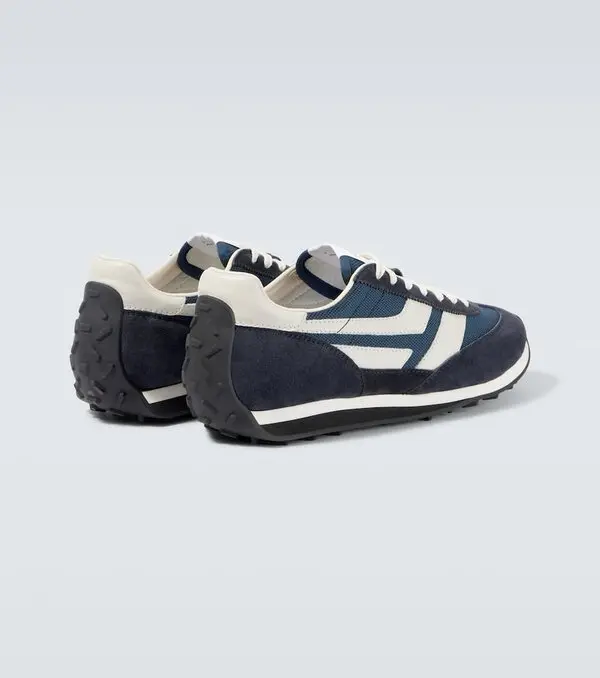 TOM FORD Mick Suede-trimmed Sneakers - Blue