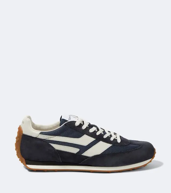 TOM FORD Mick Suede-trimmed Sneakers - Blue