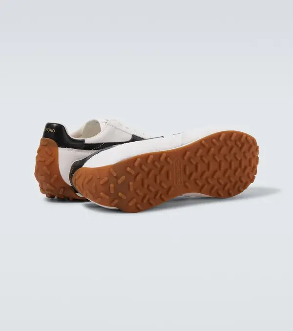 TOM FORD Mick Suede-trimmed Sneakers - White