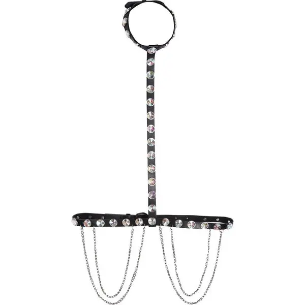 Topshop Embellished Body Harness - Black