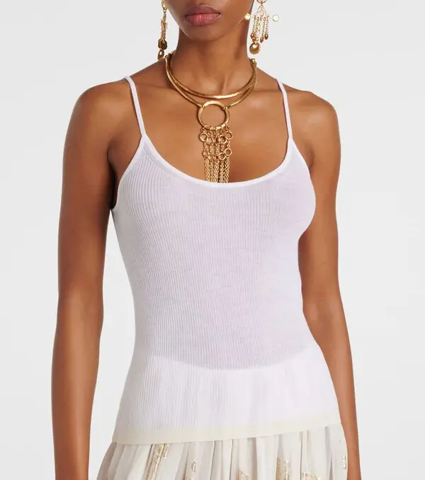 Chloé Ribbed-knit Tank Top