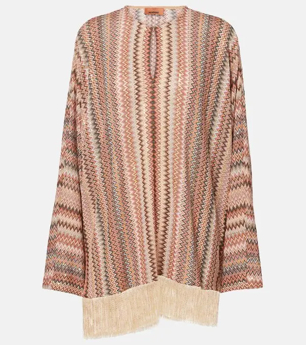 Missoni Zigzag Fringed Lamé Blouse