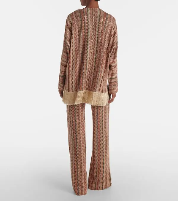 Missoni Zigzag Fringed Lamé Blouse