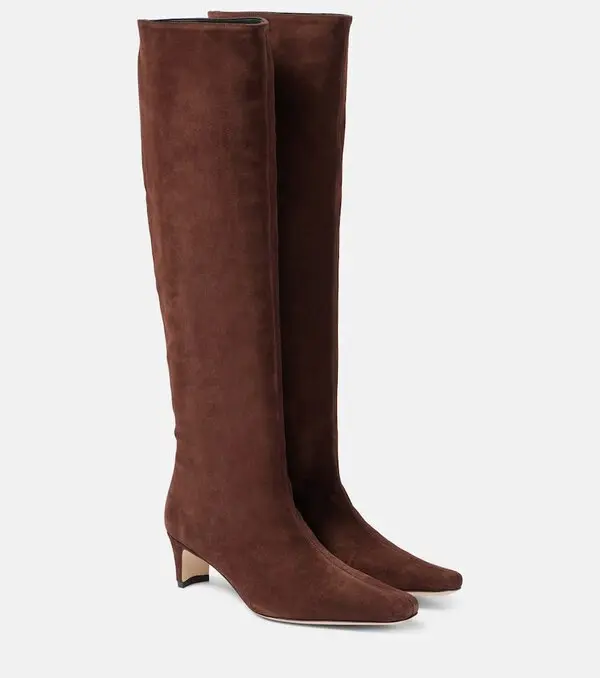 Staud Wally Knee-high Suede Boots - Brown