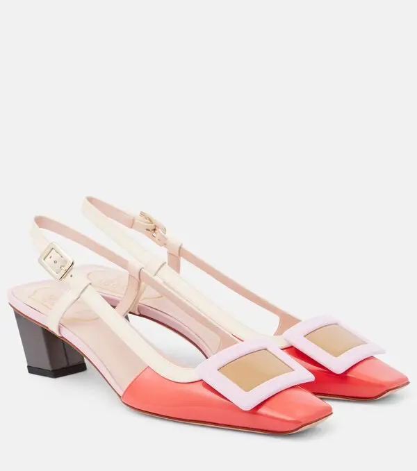 ROGER VIVIER Bv Patent Leather Slingback Pumps - Multicoloured