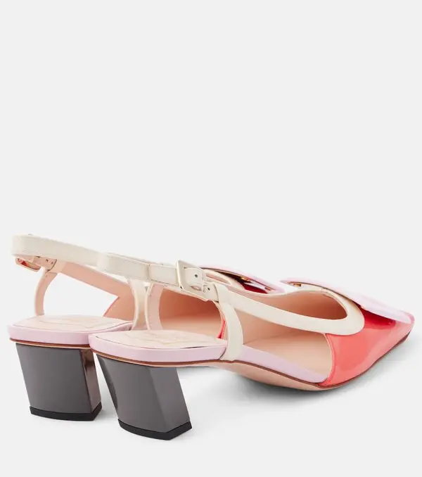 ROGER VIVIER Bv Patent Leather Slingback Pumps - Multicoloured