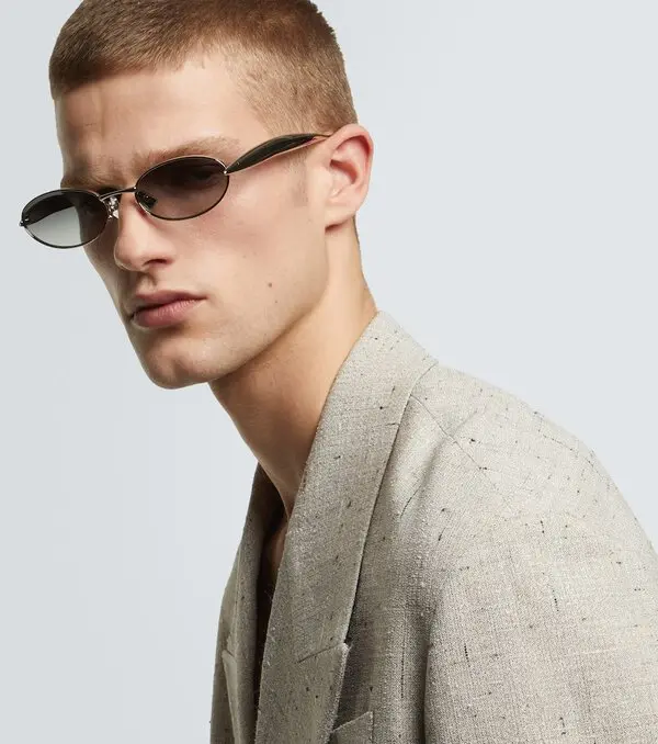 Bottega Veneta Sardine Oval Sunglasses - Grey