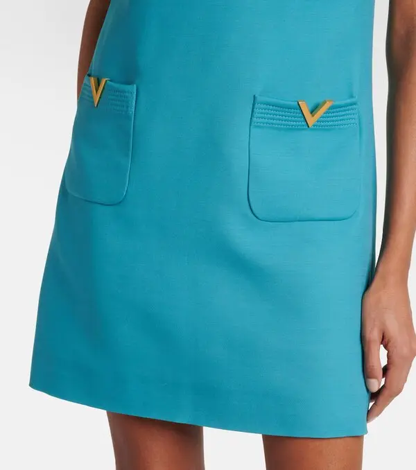 Valentino Garavani Crepe Couture Mini Dress - Turquoise