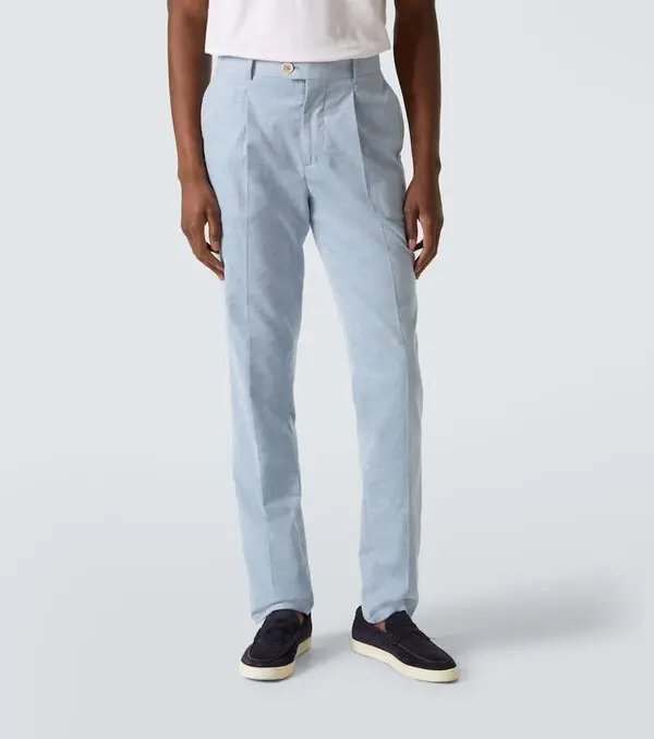 Brunello Cucinelli Straight Leg Cotton Pants